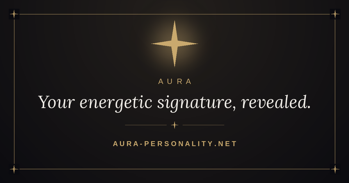 Aura, Your energetic signature, revealed.